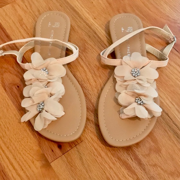 Atmosphere | Shoes | Flower Crystal Embellished Sandals | Poshmark